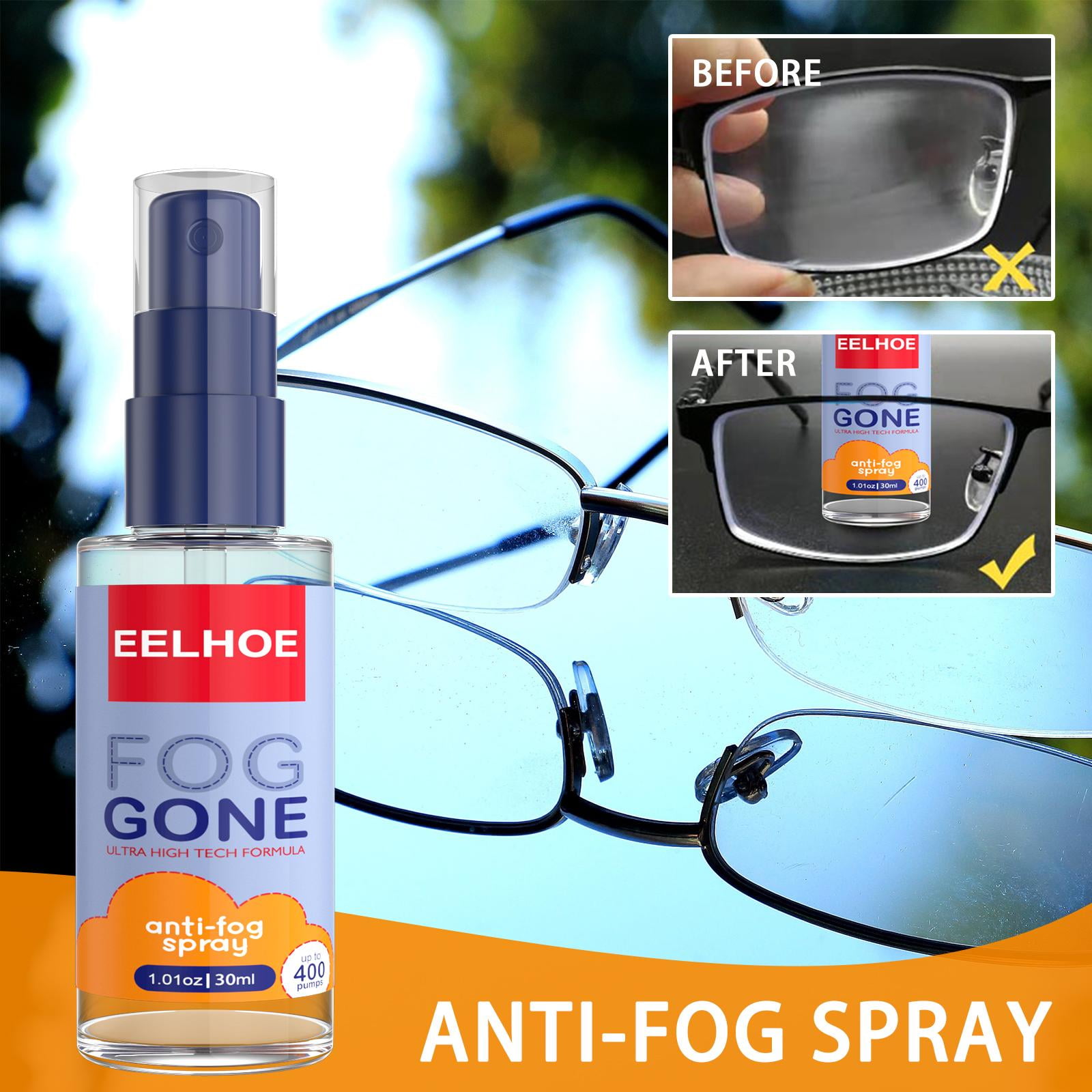 HPDL AntiFog Spray Prevents Fogging For Glass Windows Glasses Mirrors ...