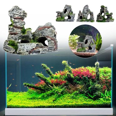 Medieval Castle Fortress with Three Turrets Aquarium Fish Tank Decor ...