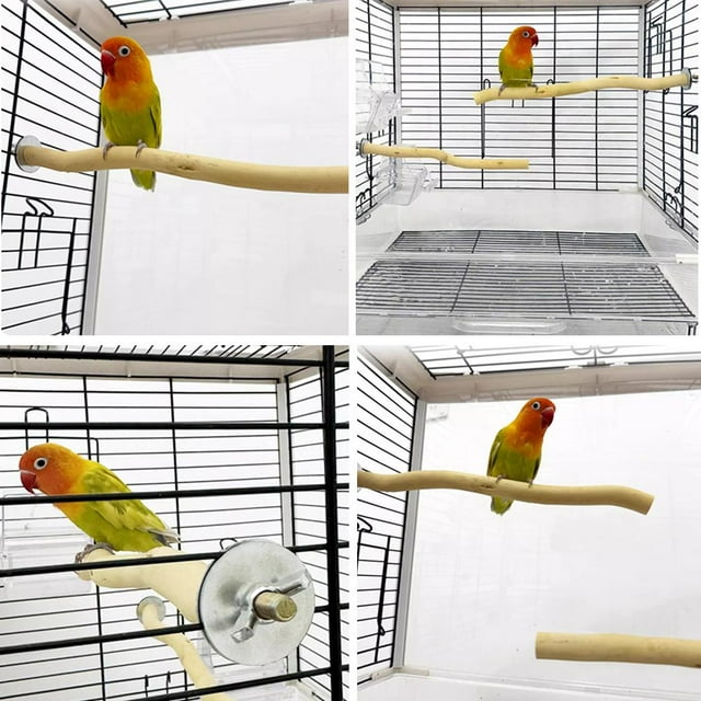 HPDL Bird Perch Stand Natural Wood Bird Cage Perch For Budgie Finch ...