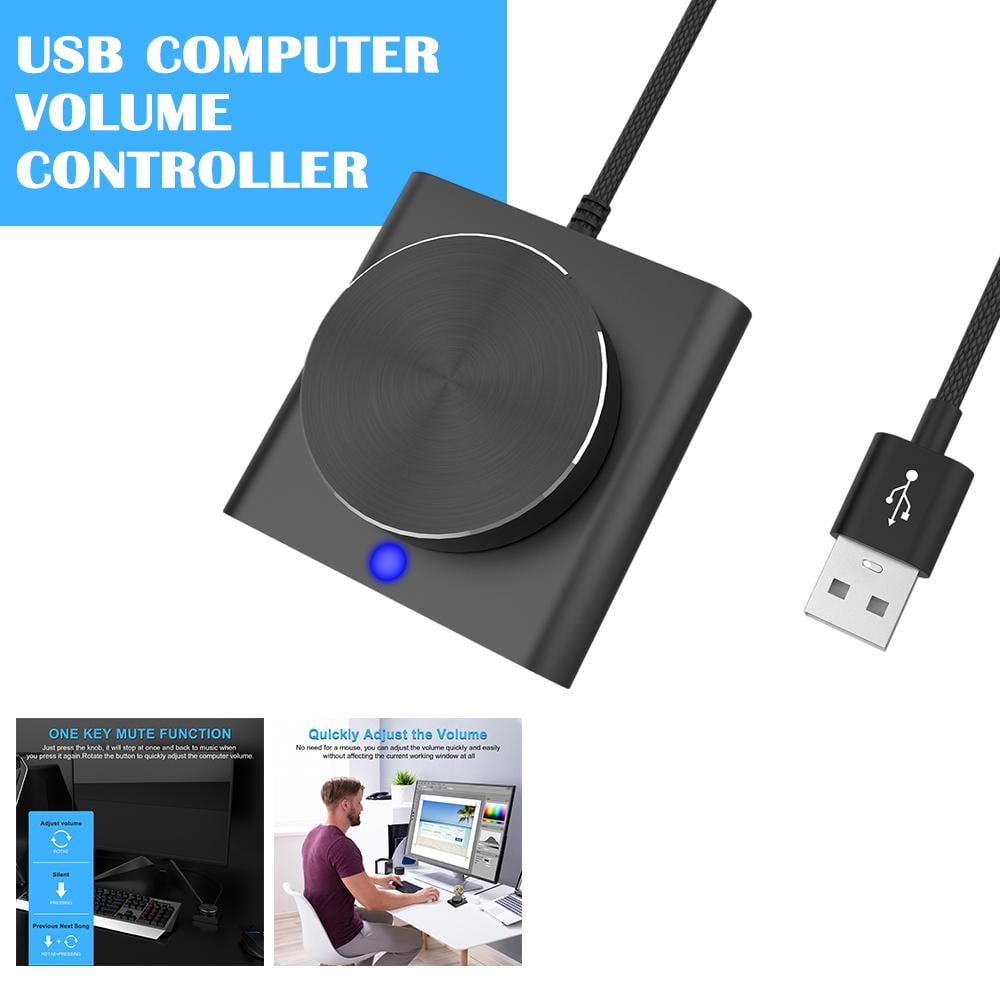 HPDL Black USB computer volume regulator controller multimedia audio ...
