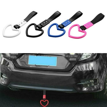 Xotic Tech 2 Pieces JDM Heart Shaped Car Handle Straps, Rear Bumper ...