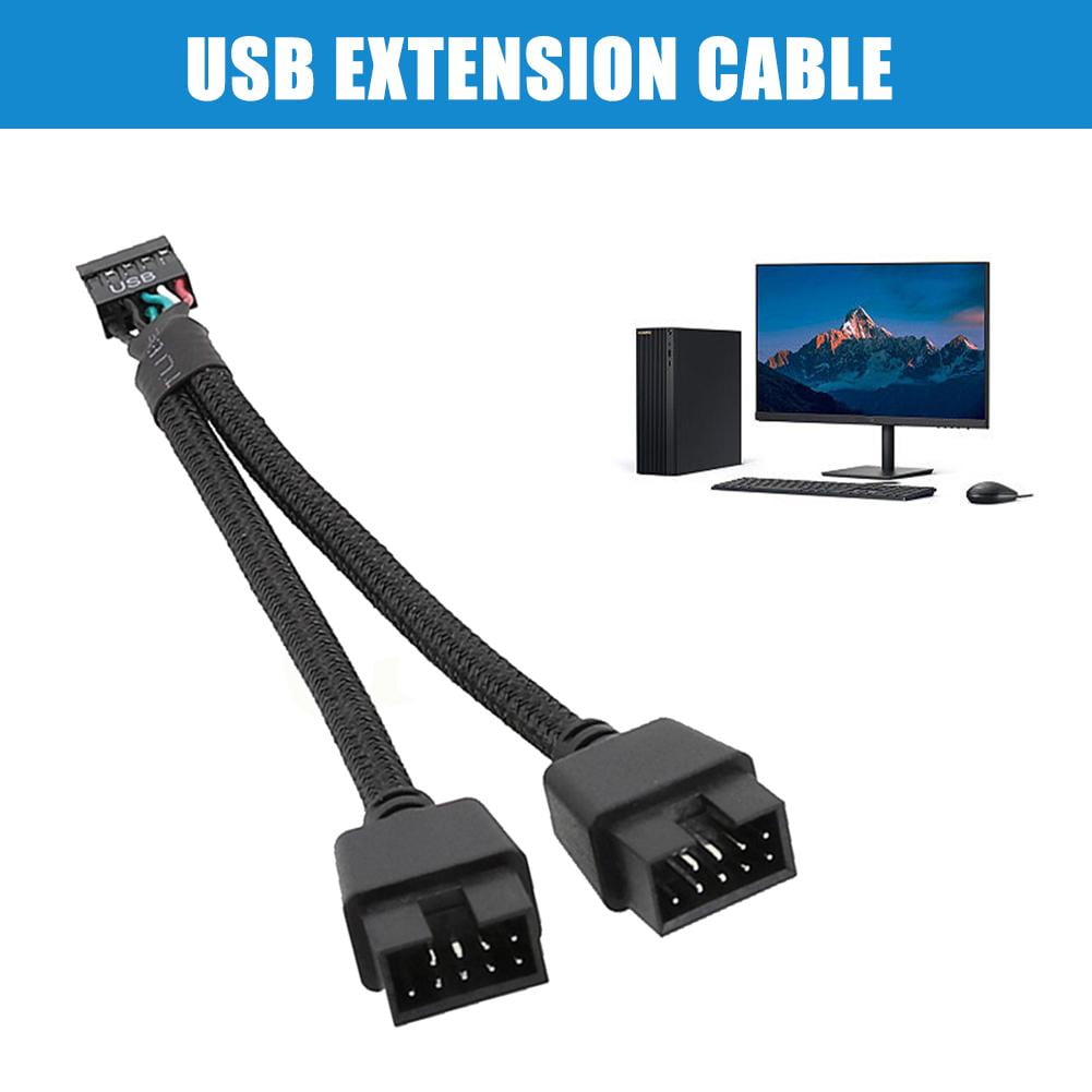 HPDL Black motherboard USB2.0 9-pin to dual 9-pin one-point two 9PIN to ...