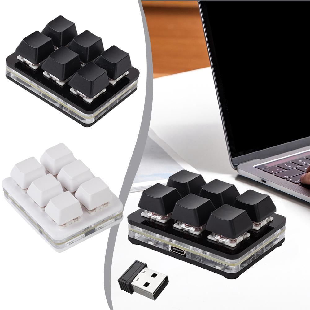 HPDL Black new small keyboard 6 keys typec interface wireless Bluetooth ...
