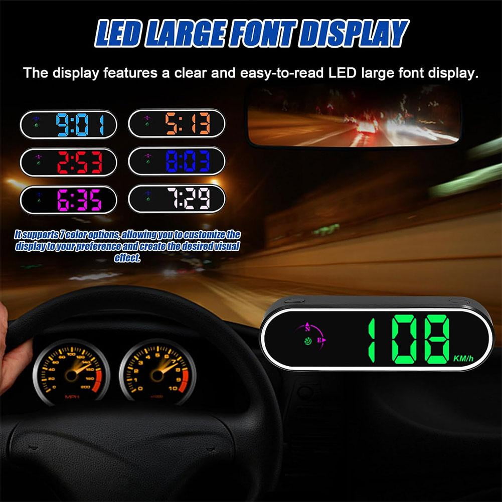 HPDL Car Headup Display GPS Digital Speedometer w Colorful LED Display ...