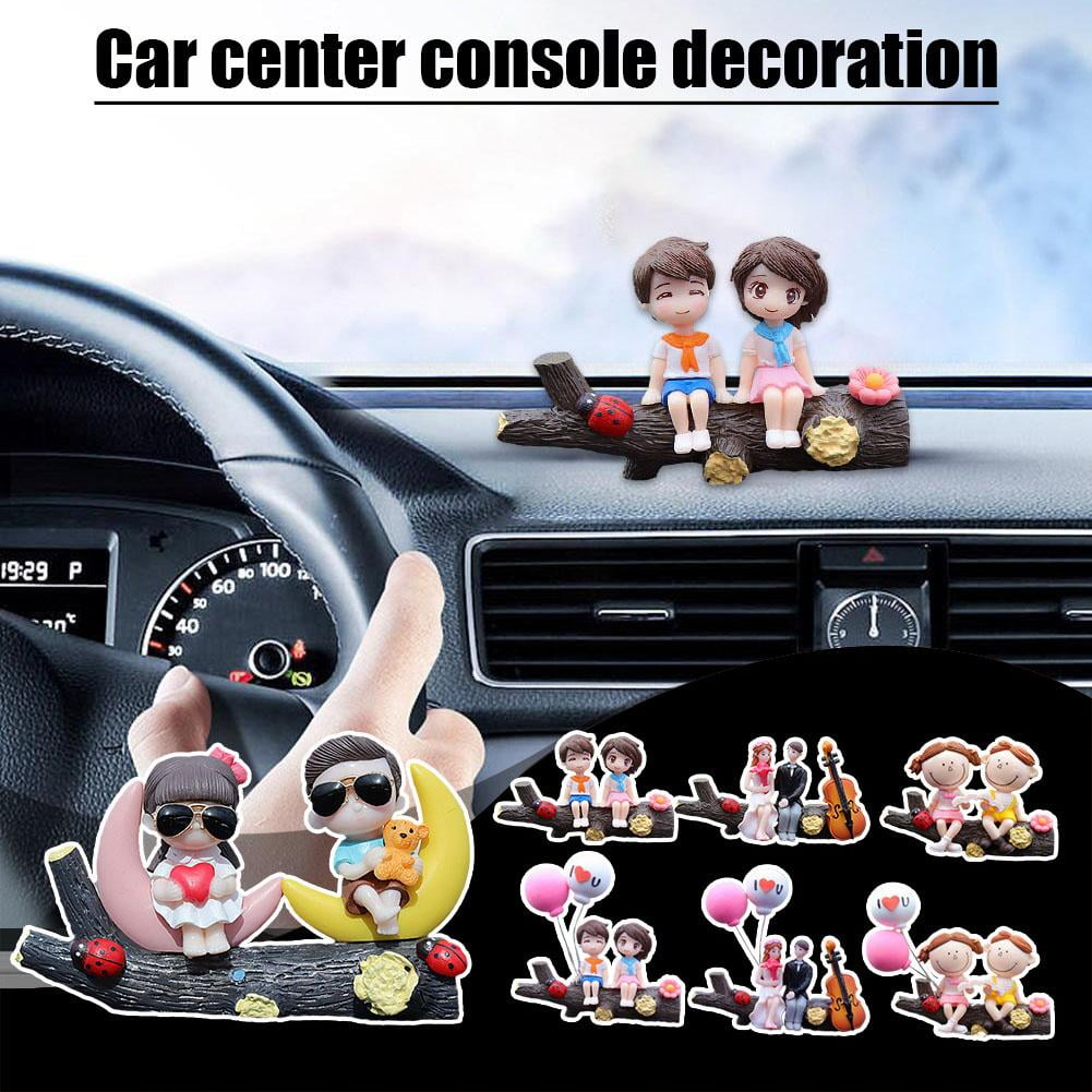 HPDL Car Interior Decoration Cute Couple Action-Figure Auto Ornament ...