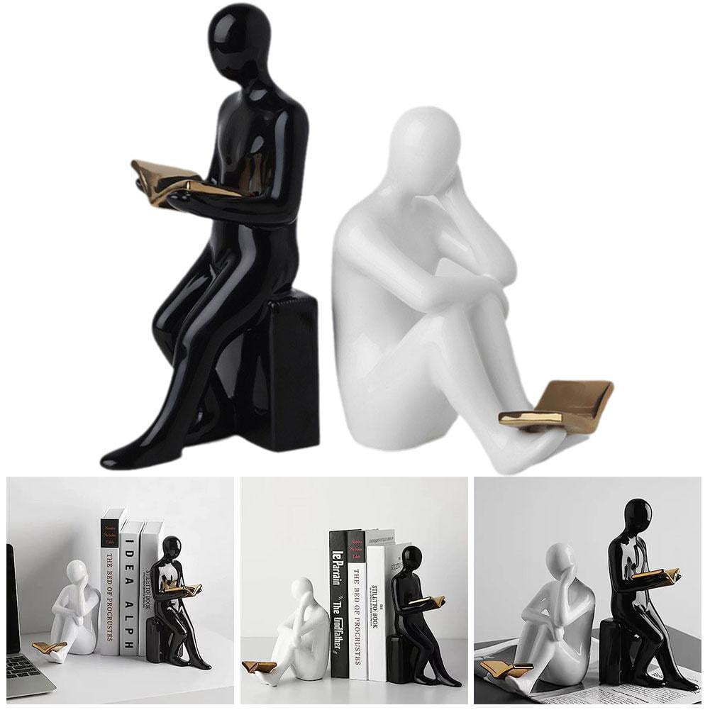 HPDL Ceramic Reading Bookend Decorative Figurine Accent Piece NEW For ...