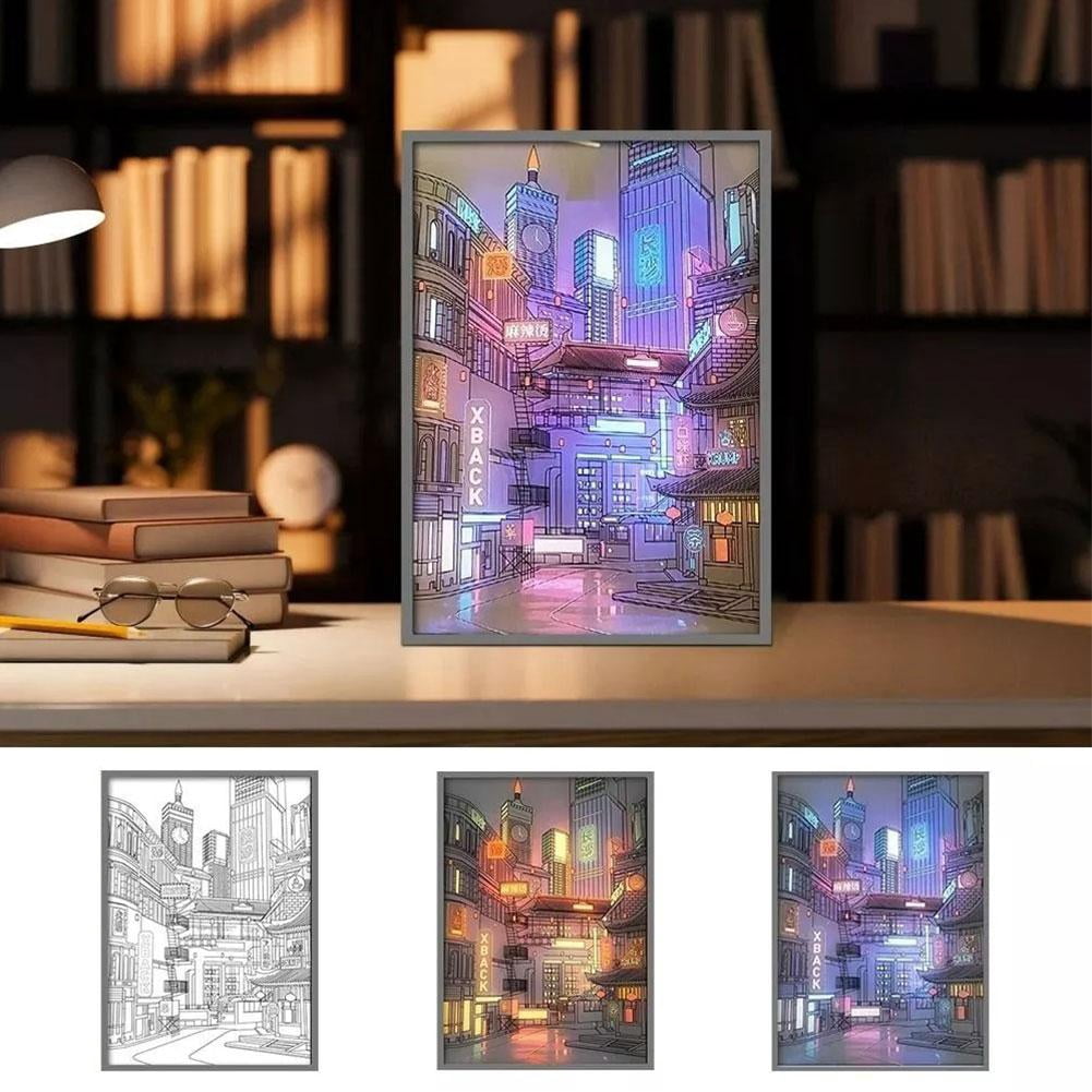 Clerance! China Changsha Night Scene Led 3 colors Light Painting Wall ...