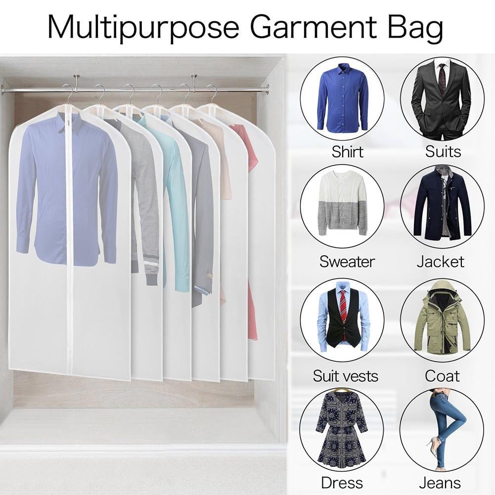 HPDL Clear Suit Dress Garment Clothes Cover Dust Protector with Zip ...