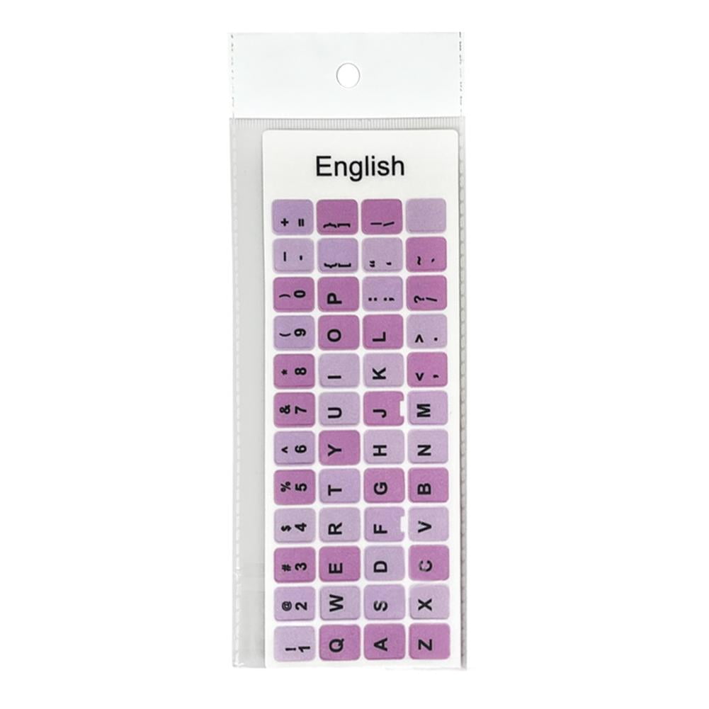 HPDL Colorful purple notebook English keyboard sticker macaron color ...