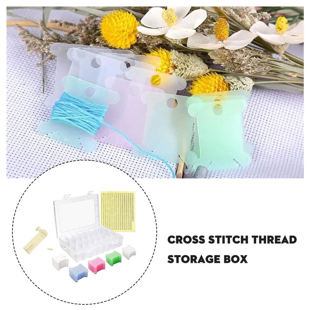 HPDL Cross Stitch Thread Storage Box Hand Cranked Wire Winding ...