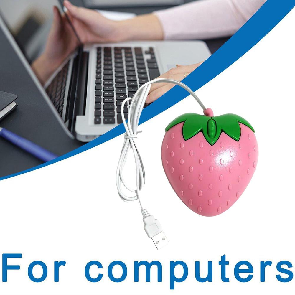 HPDL Cute Pink Strawberry Wired Mouse USB PC Computer Laptopღ - Walmart.com