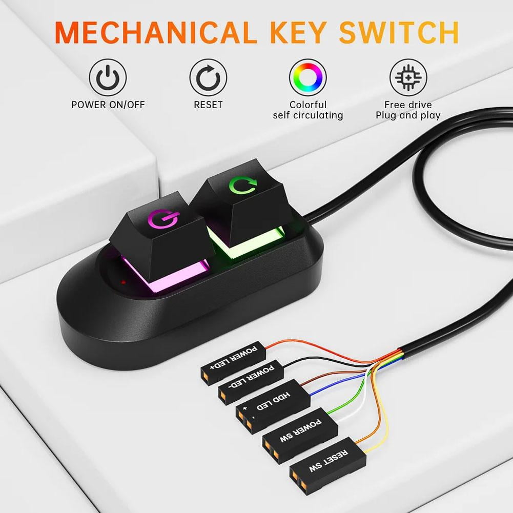 HPDL Desktop Computer External Switch& Restart Button -Power Extension ...