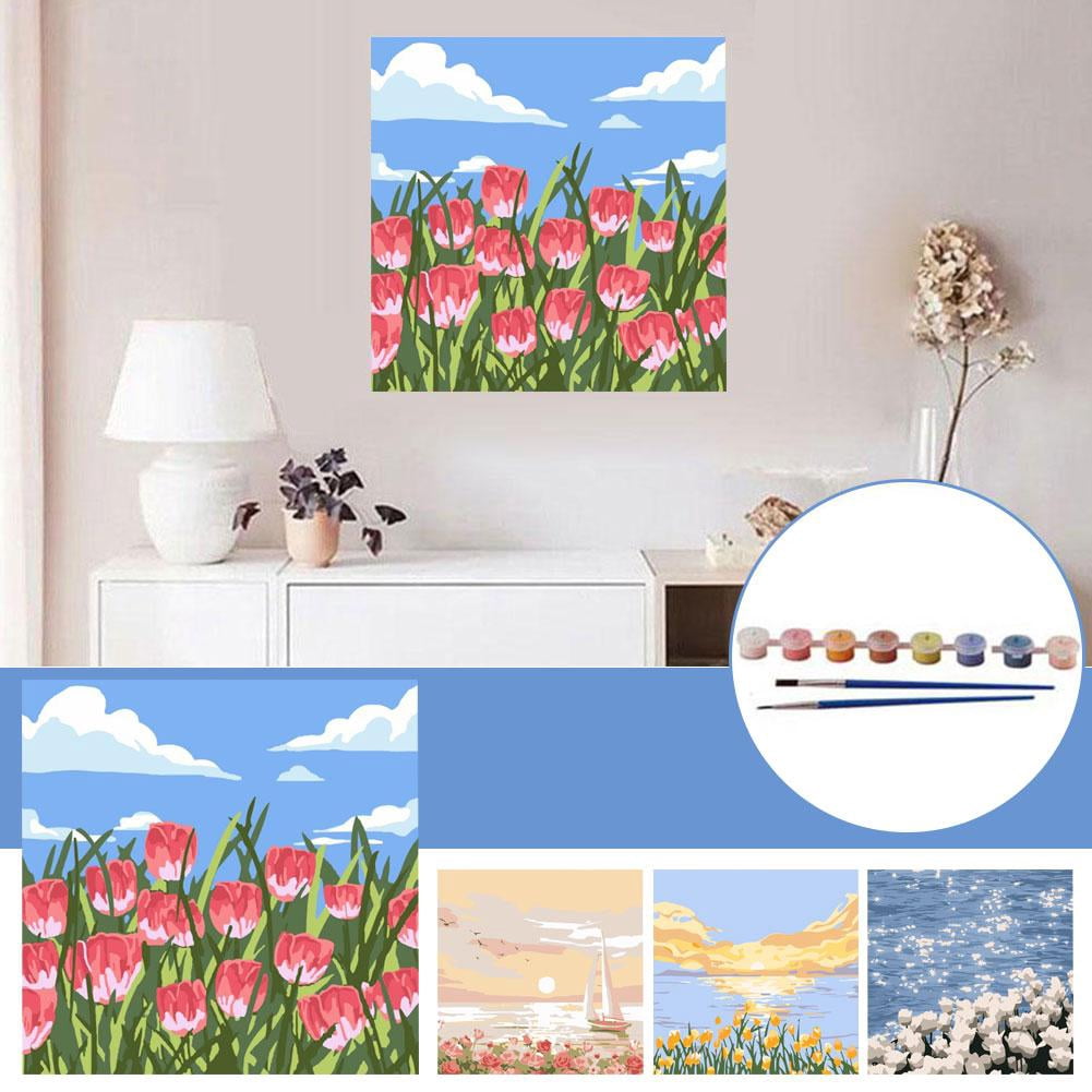 HPDL Digital Oil Painting SetDIY Girl Gifts Handmade Landscape Painting ...