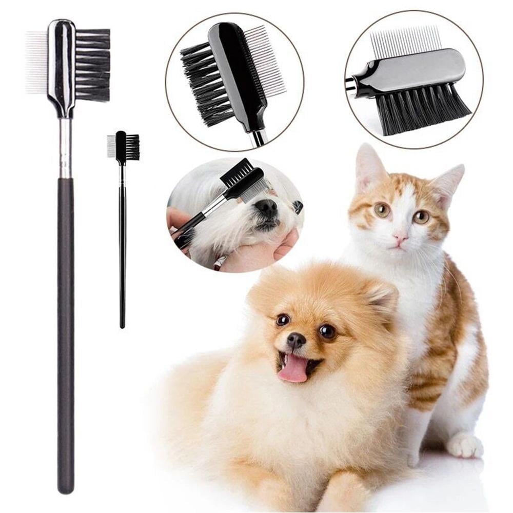 HPDL DoubleSided Head Pet Eye Comb Dog Brush Pet Tear Stain Groomin ...