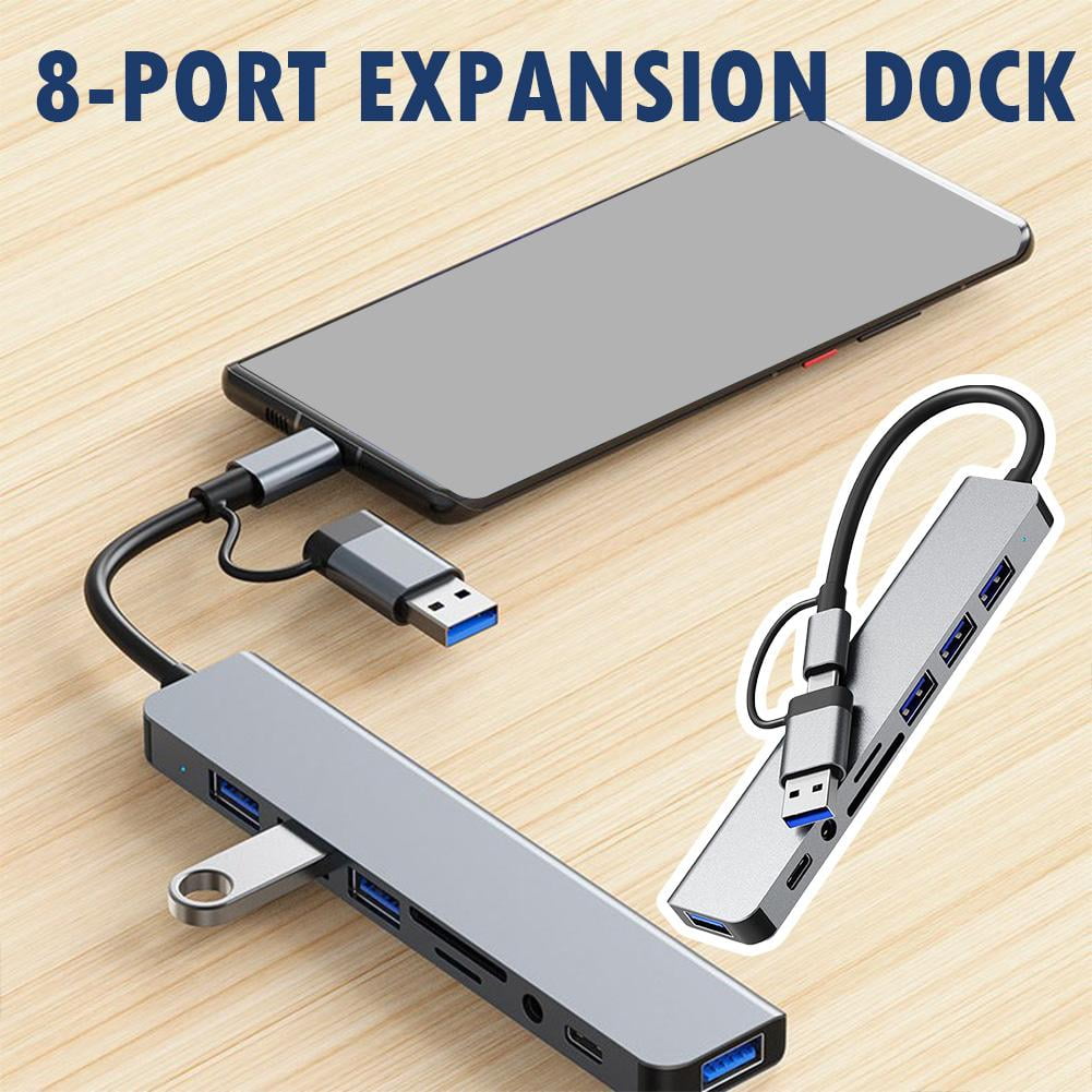 HPDL Dual-head 8-in-1 one size one-to-eight/TYPe-C/USB HUB hub 8-port ...