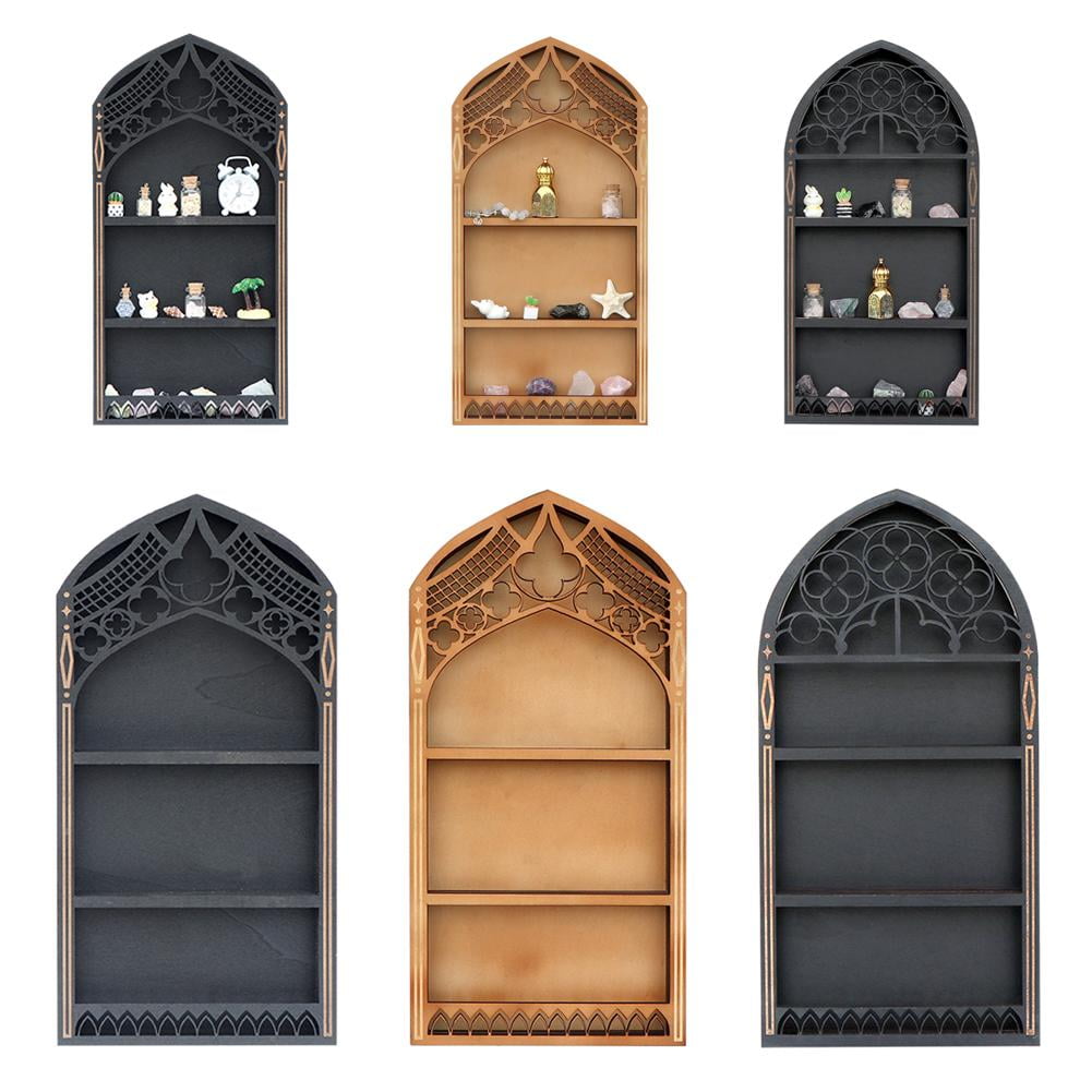 HPDL Gothic Window Crystal Shelf Display for WallWall Mounted Floating ...