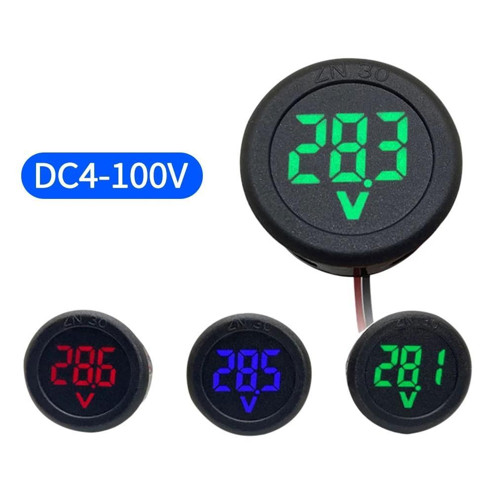 HPDL Green two-wire DC 4-100v round digital display voltmeter digital ...