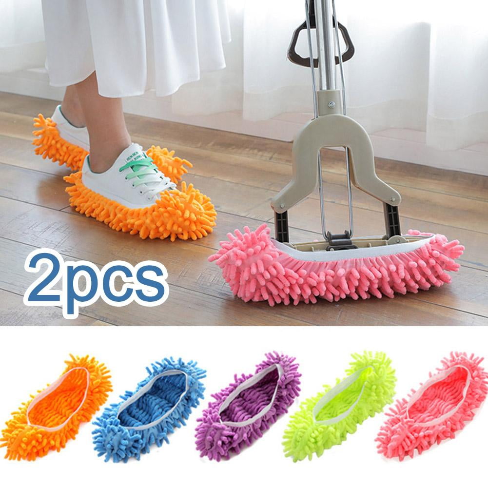HPDL Mop Slippers Shoes1 Pair Microfiber Cleaning Mop SlippersWashable ...