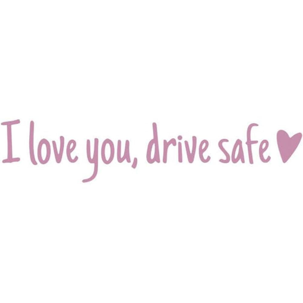 HPDL I Love You Drive Safe Heart Mirror Decal Sticker Vinyl Truck ...