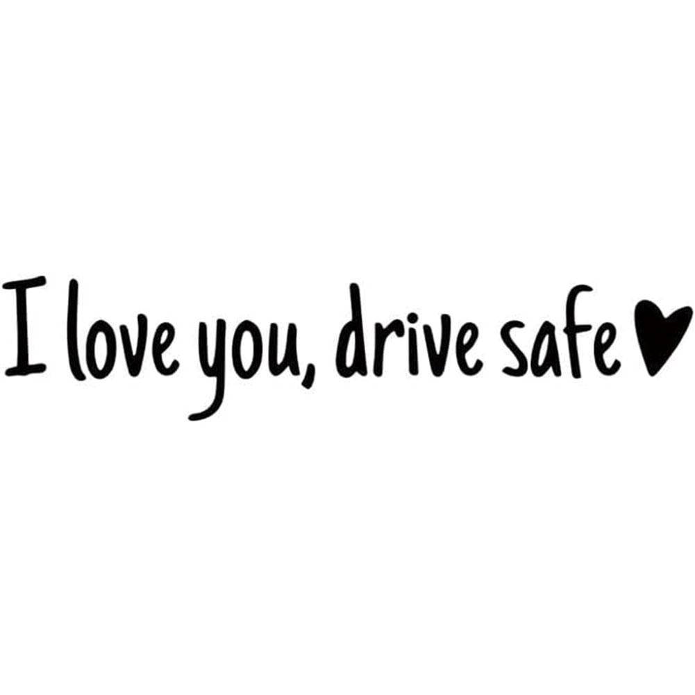 HPDL I Love You Drive Safe Heart Mirror Decal Sticker Vinyl Truck ...