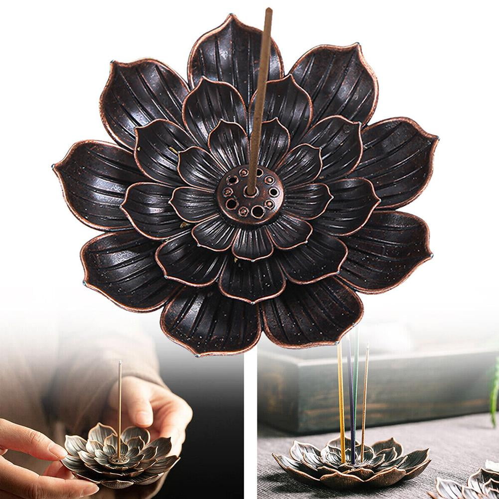 HPDL Incense Burners Stick Holder Aromatherapy LotusInsence Alloy Home ...