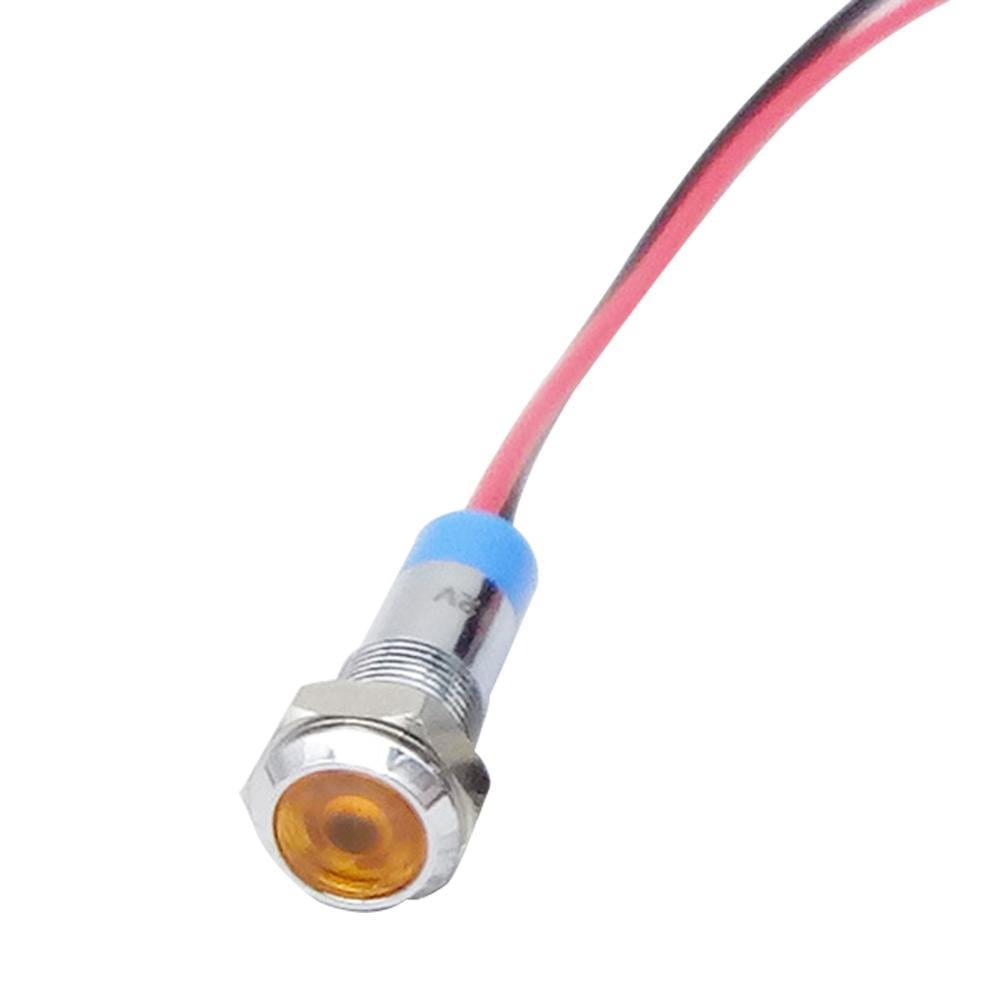 HPDL LED Indicator Warning Signal Light 8mm Thread Metal 220V-Panel 24V ...