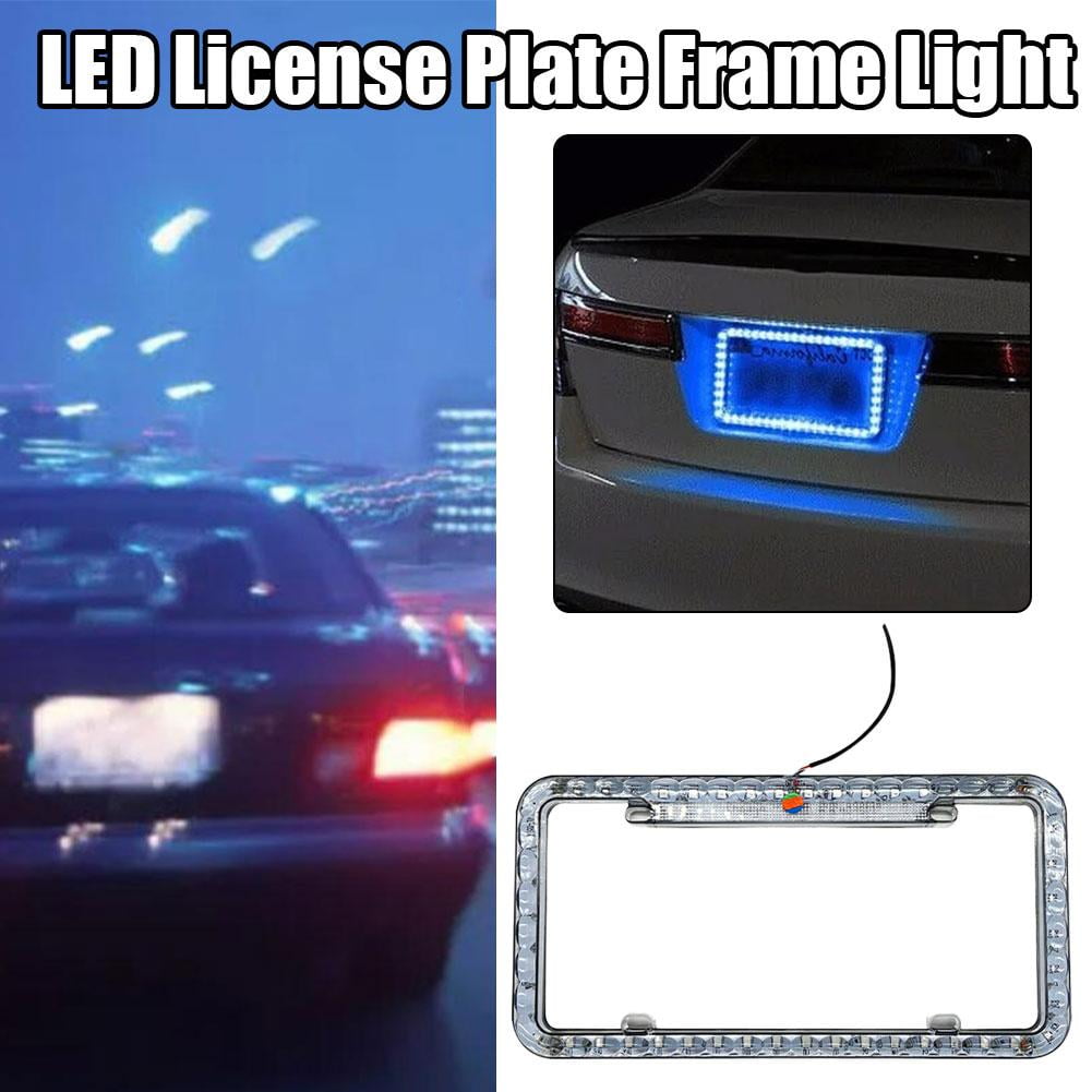 HPDL LED License Plate Frame Light Front Rear License Frame Holder Universal - Walmart.com