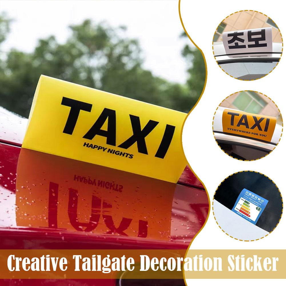 HPDL (Large) Turmeric TAXI car wash label stickers tailgate creative ...