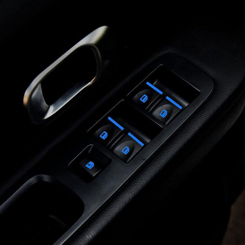 HPDL Luminous Blue Vehicle Car Interior Window Door Switch U8T9 Sticker ...