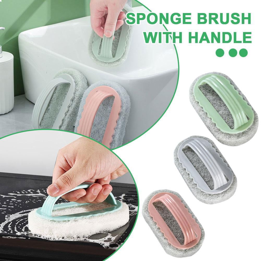 HPDL Magic Emery Sponge Brush With Handle Eraser Cleaner Cleaning Tools ...