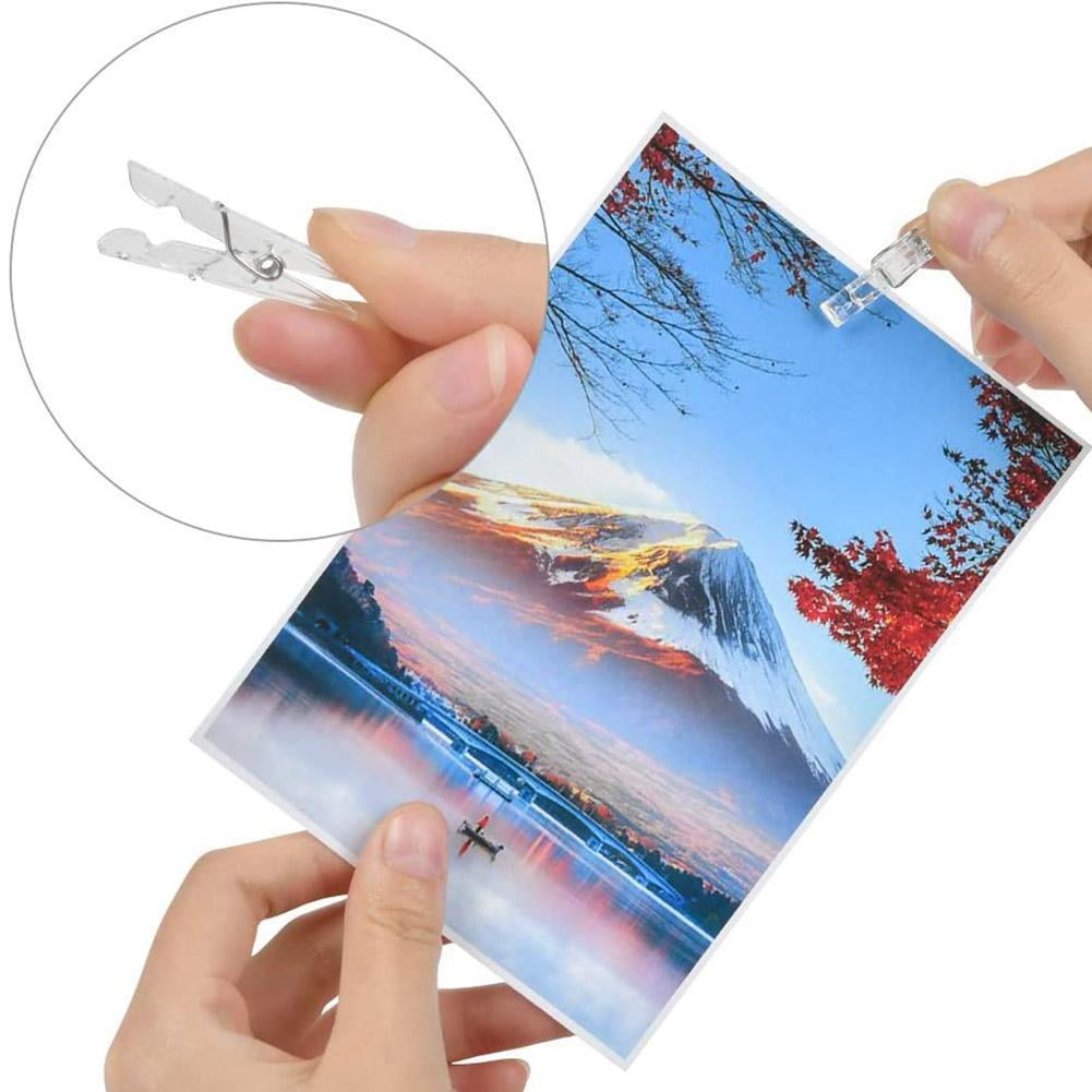 HPDL Mini 20x Clear Plastic Doll Clothespin Photo Paper Peg Clips ...