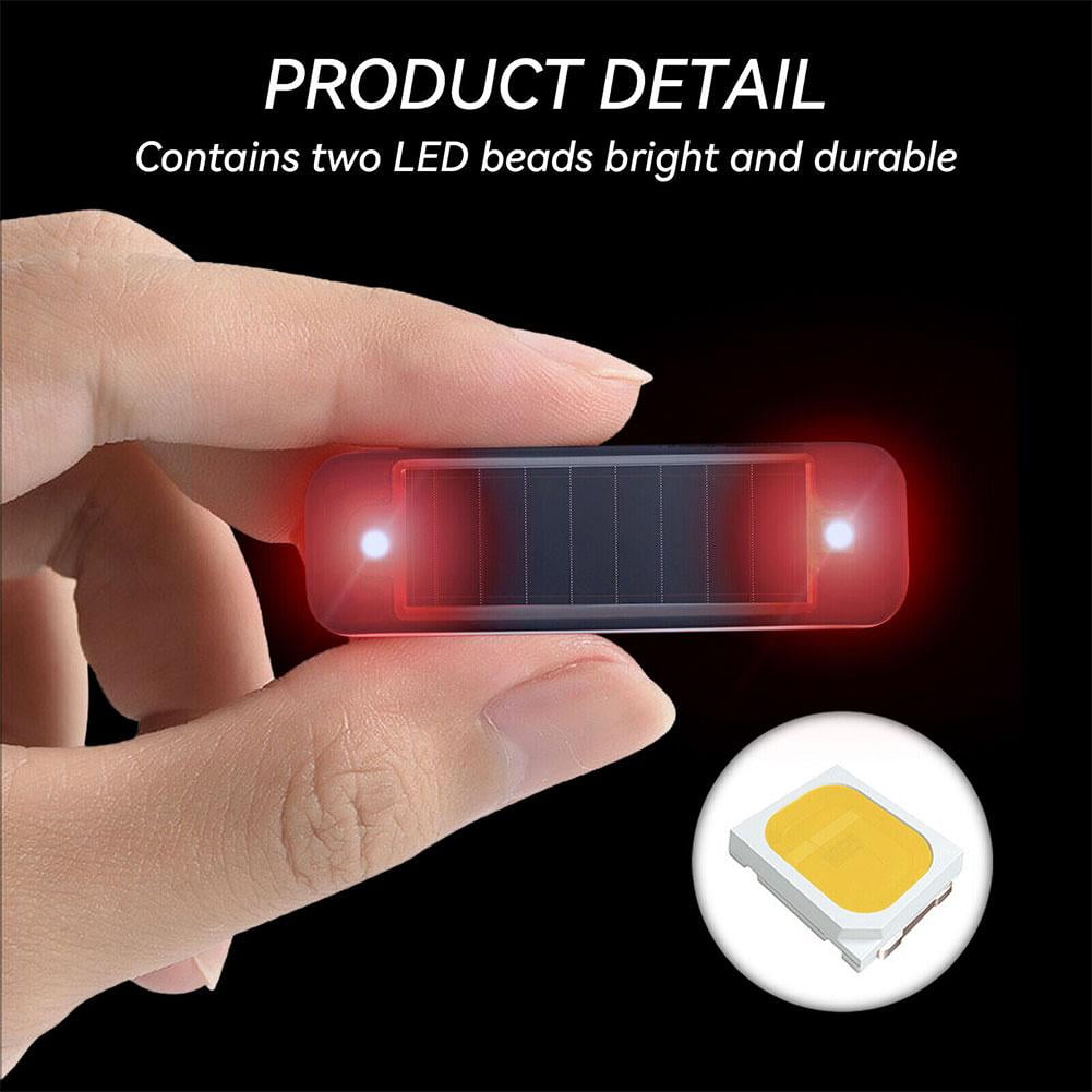 HPDL Mini LED Solar Powered Car Dummy Alarm Stimulated Theft Flashing ...