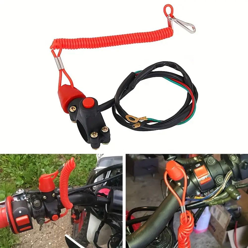 HPDL Motorcycle ATV Tether Lanyard Emergency Kill Stop Engine Push ...