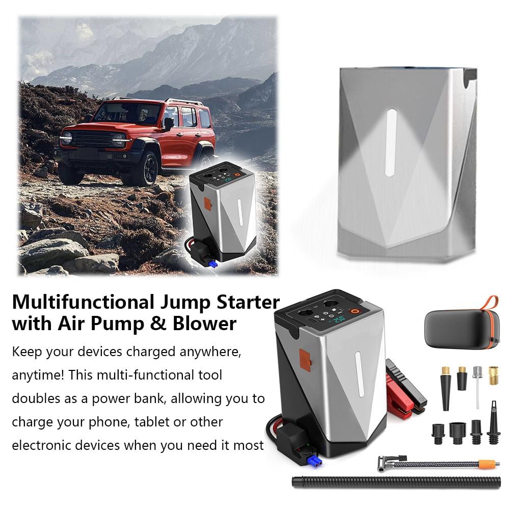HPDL Multifunctional Jump Starter with Airs Pump Blower 12V Power Ban ...