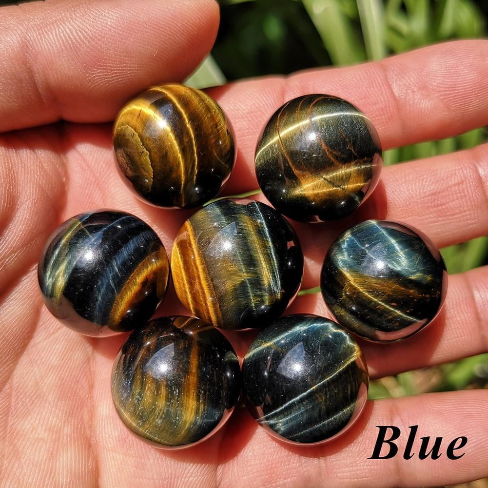 HPDL Natural blue Tigers eye jasper quartz Sphere crystal ball rock ...