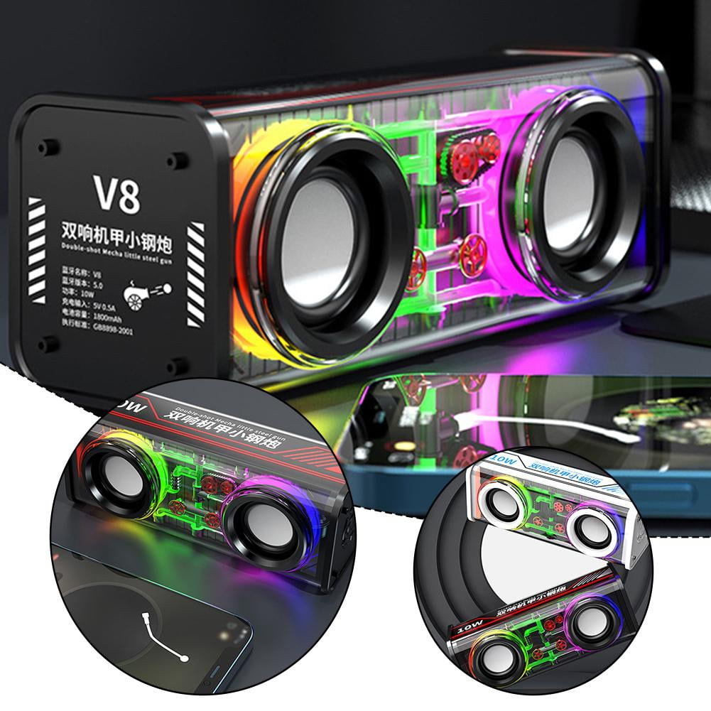 HPDL New V8 Mecha Music Speakers Bluetooth 5.0 Wireless Bass оγ ...