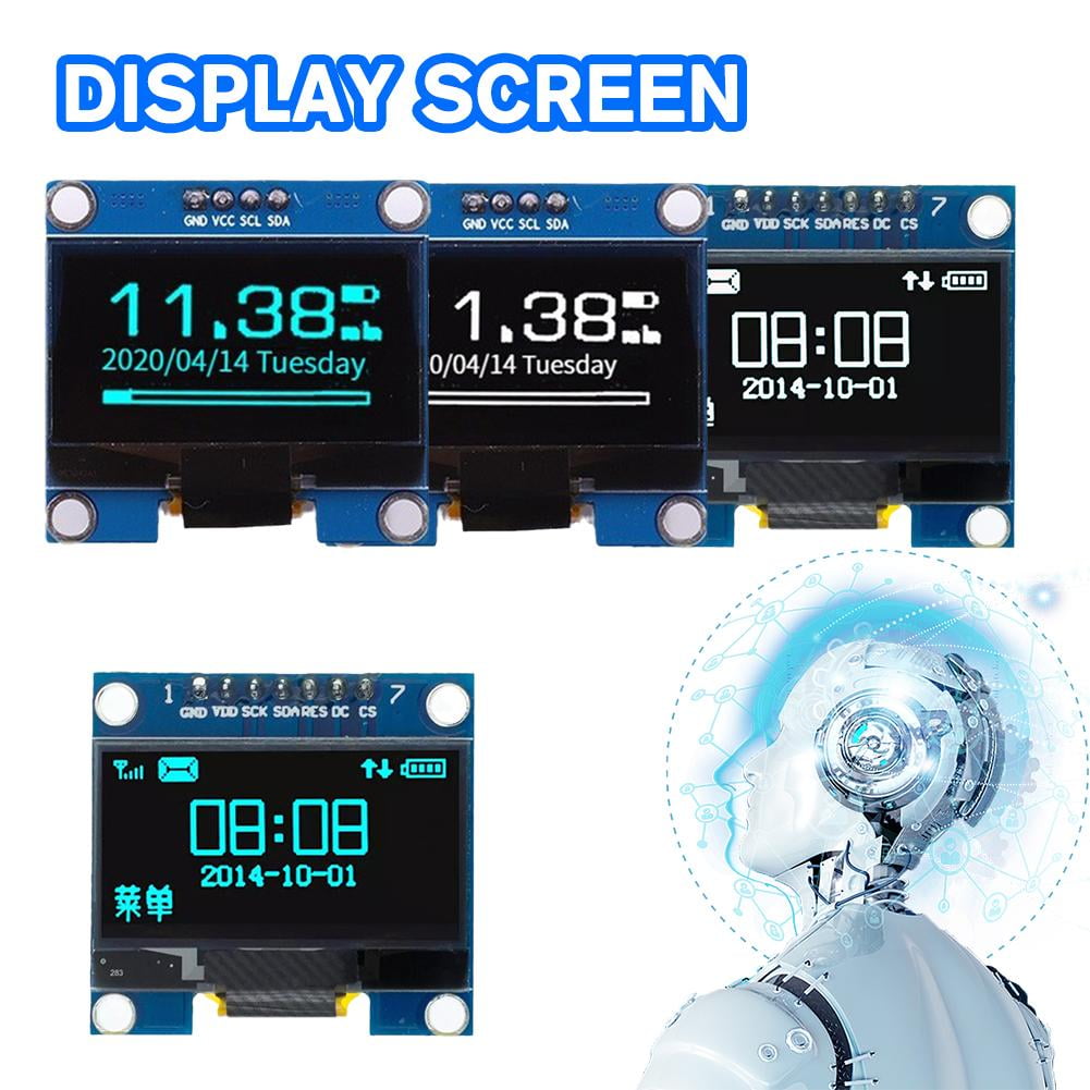 HPDL OLED Module 1.3 inch LCD LED Display Screen White/Blue 128X64 ...