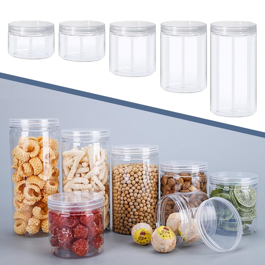 HPDL PET plastic jar screw cap thick Food grade clear lid 319 ml New S2 ...