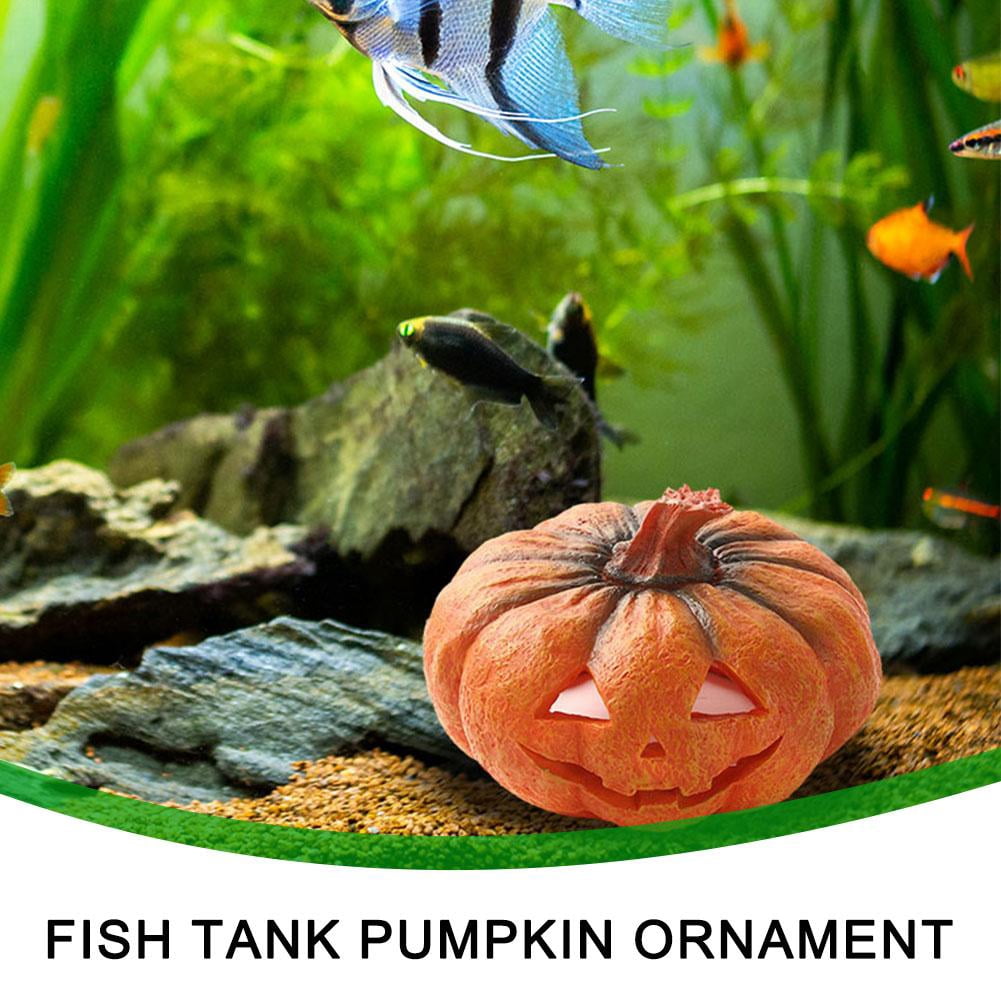 HPDL Pumpkin Shaped Fish Hideout House Tank Decor Aquarium Decoration ...