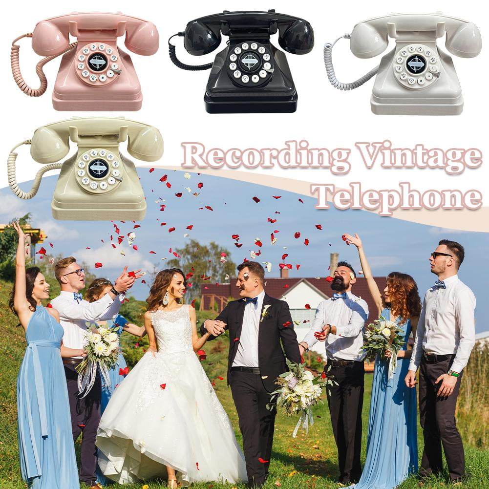 HPDL Retro Phone Recorder Antique Old Fashioned Guest Book for Wedding ...