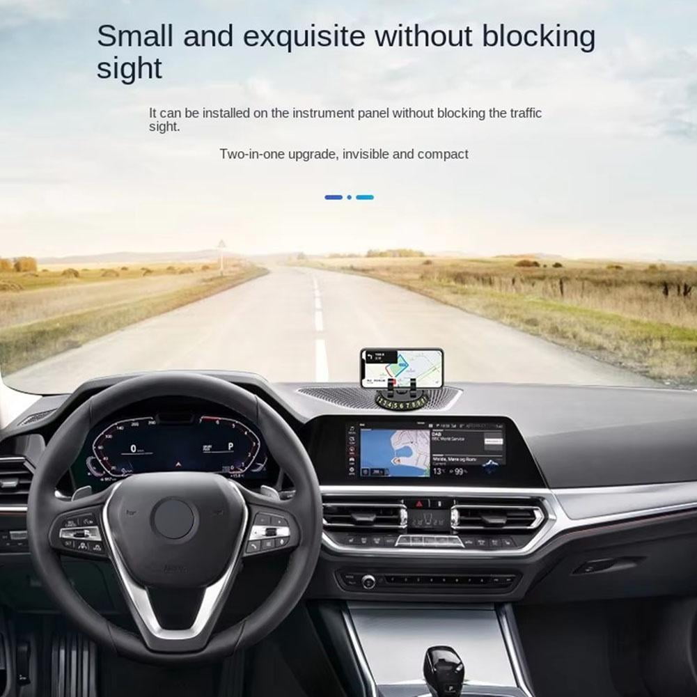 HPDL Rotatable bracket + number plate mobile phone car bracket anti ...