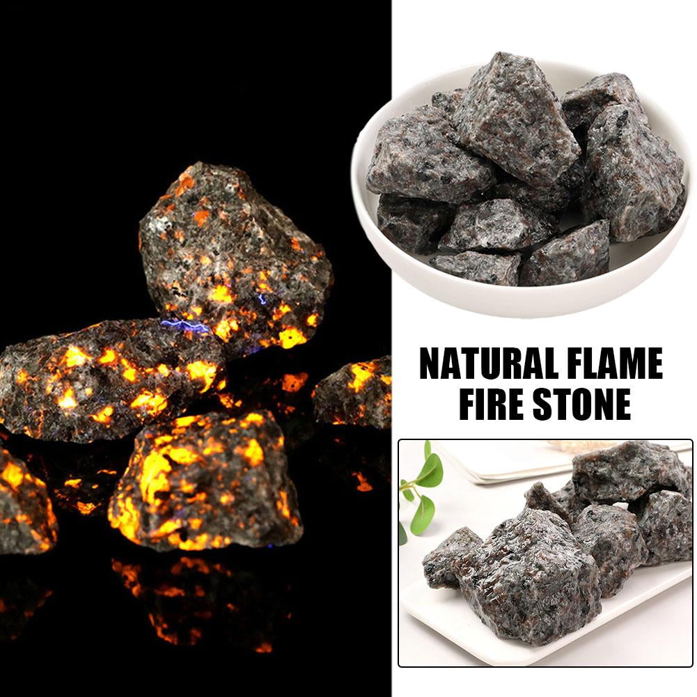 HPDL Rough Natural Flame Fire Stone Mineral Crystal Rock Ornaments O1T ...