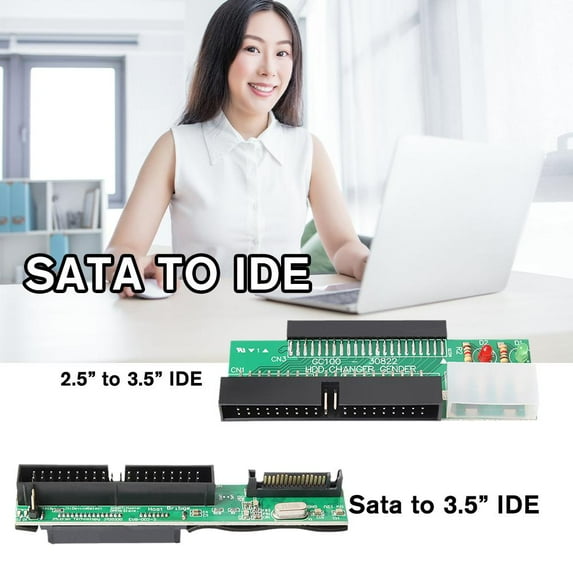 HPDL SATA to IDE Hard Drive Adapter Converter 3.5 HDD Parallel Serial ...
