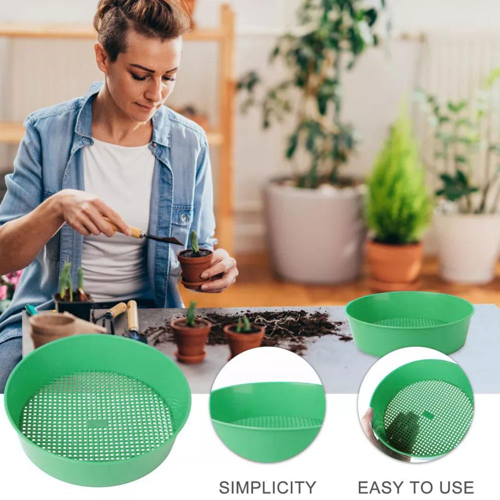 HPDL SHYKNYU Rock Garden Sieve Soil Sifter Round Plastic Soil Sifting ...