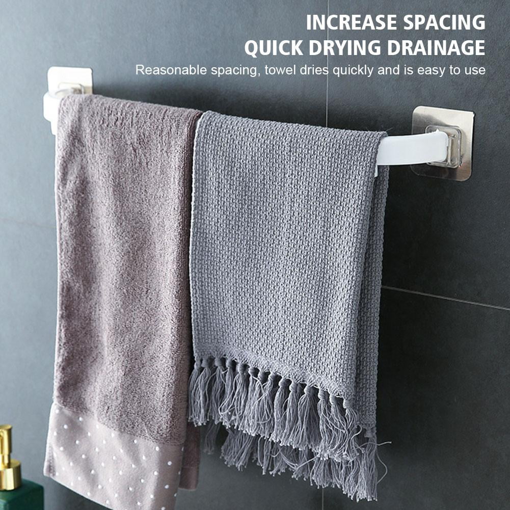 HPDL Self Adhesive Rail Rack Towel Rail Wall Mounted Towel Holder ...