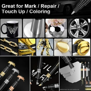 DIY Reflective Art Marker Paint Pen Silver Mirror Chrome Alcohol Paint ...