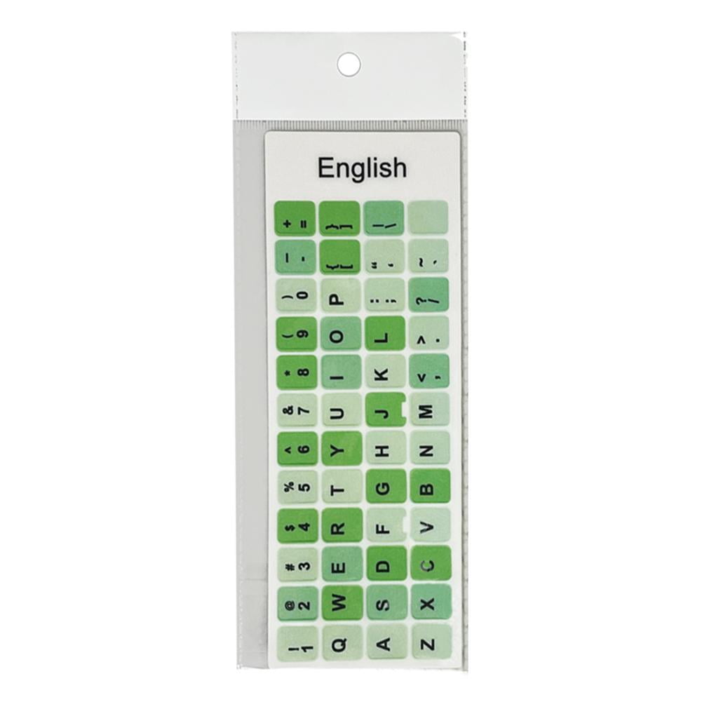 HPDL Simple green notebook English keyboard sticker macaron color key ...