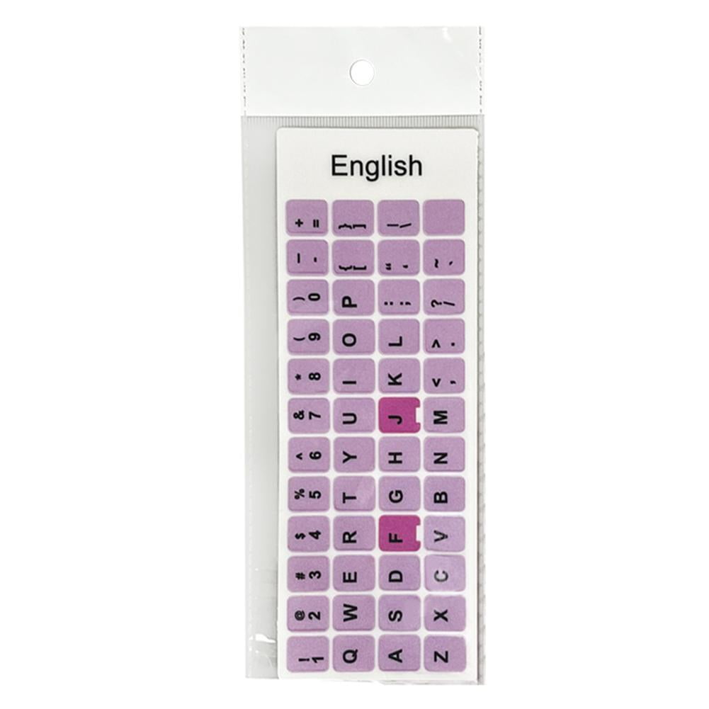 HPDL Simple purple notebook English keyboard sticker macaron color key ...