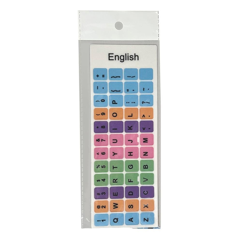HPDL Simple small color notebook English keyboard sticker macaron color ...
