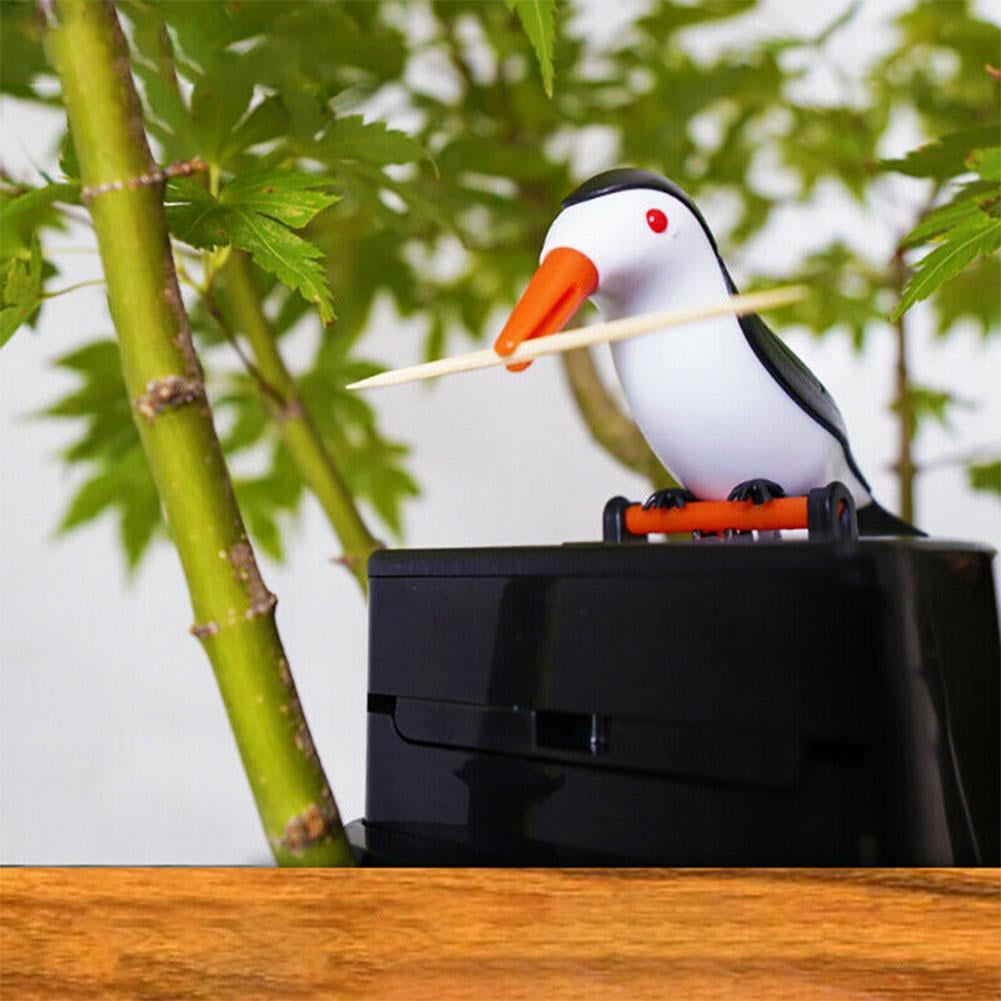 HPDL Small Cute Bird Toothpick Container Automatic Toothpick Dispenser ...